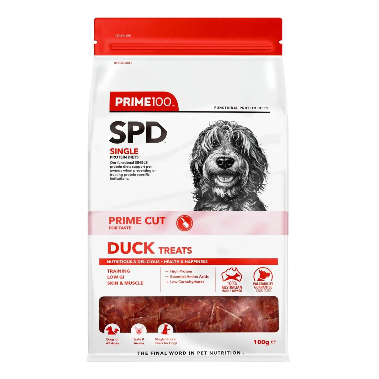 Prime100 | Australian SPD Prime Cut Dog Treats | Duck – Peticular