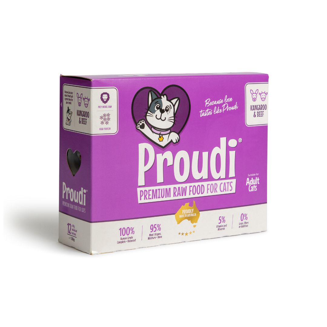 Proudi - Frozen Raw Dog Food - Kangaroo & Beef | Peticular